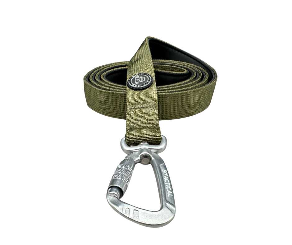 Nylon BTactical™ Carabiner Clip Lead | Khaki Green — Chestnut Mill