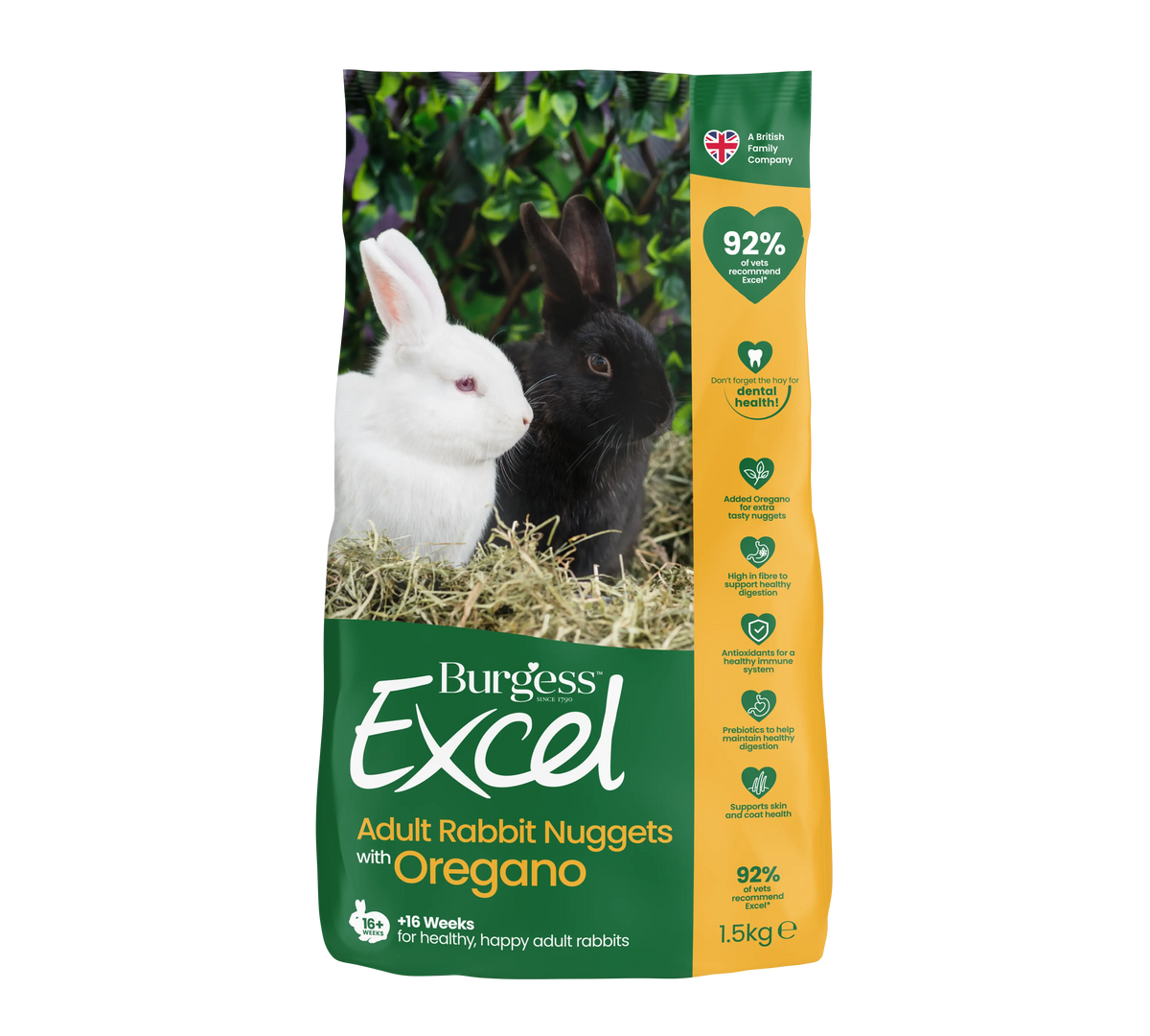 Burgess Excel Rabbit Nug Oregano 4x1.5kg — Chestnut Mill