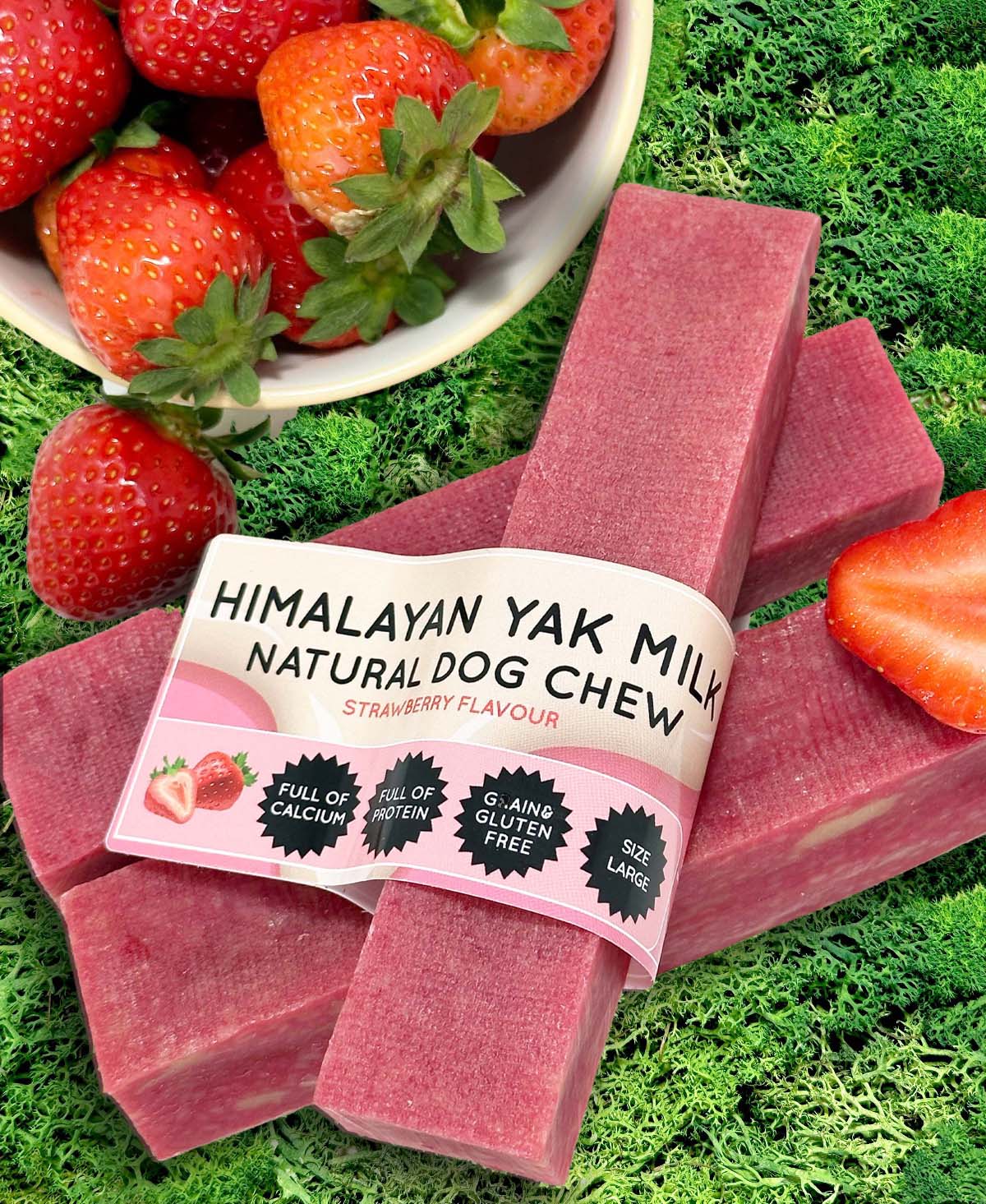 Strawberry Yak Dog Chew — Chestnut Mill