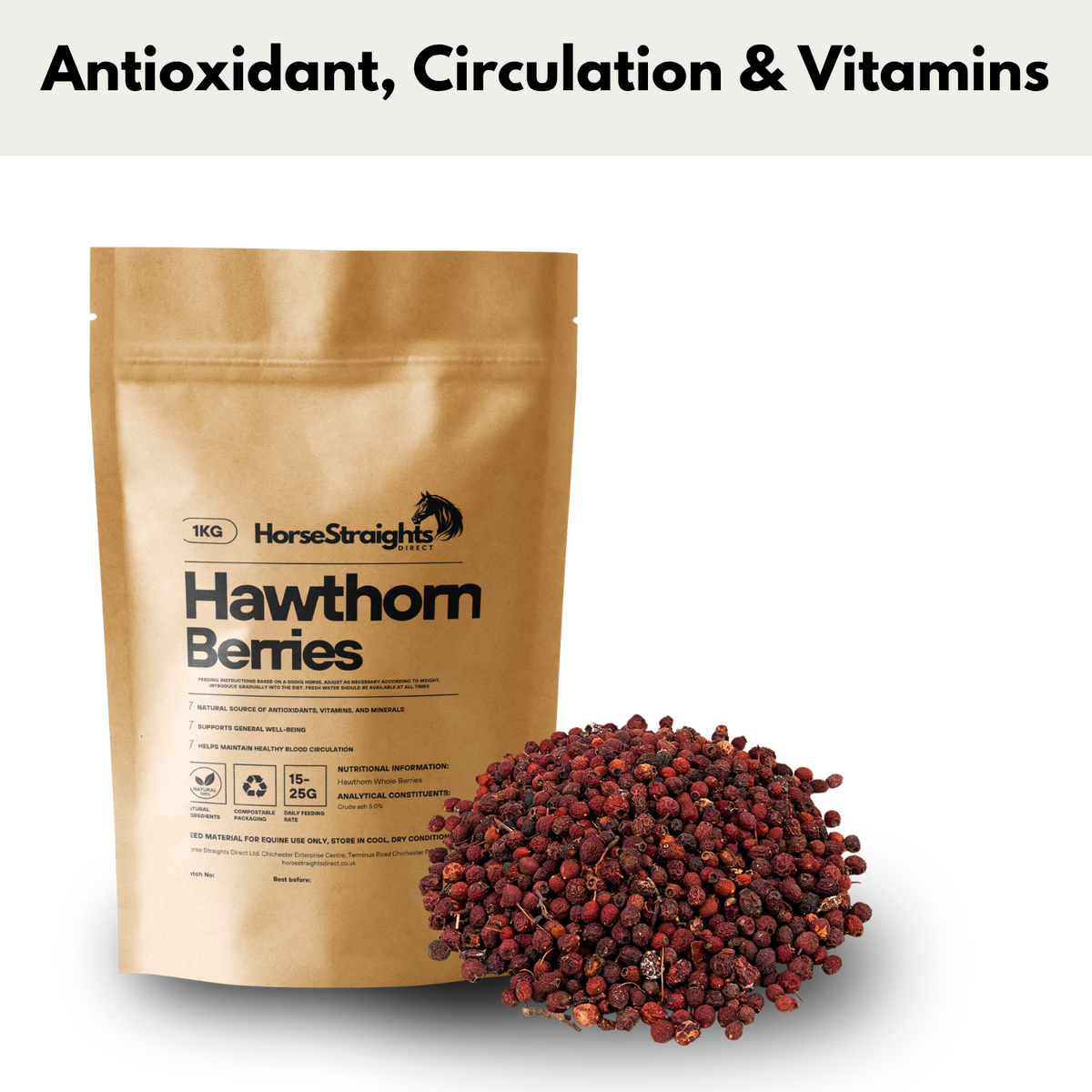 Hawthorn Whole Berries — Chestnut Mill